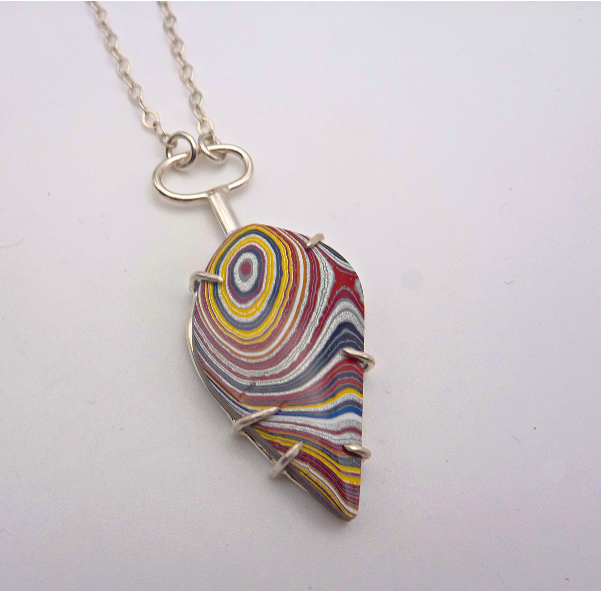Freeform Fordite Pendant, Detroit Agate, Motor City Gemstone ...